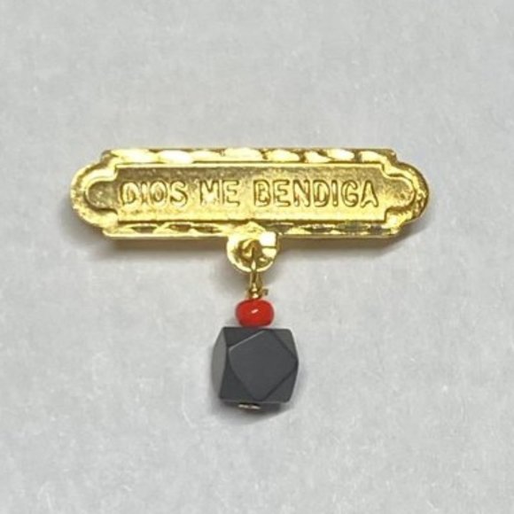 Other | 1 Karat Yellow Gold Dios Me Bendiga With Genuine Azabache Baby ...